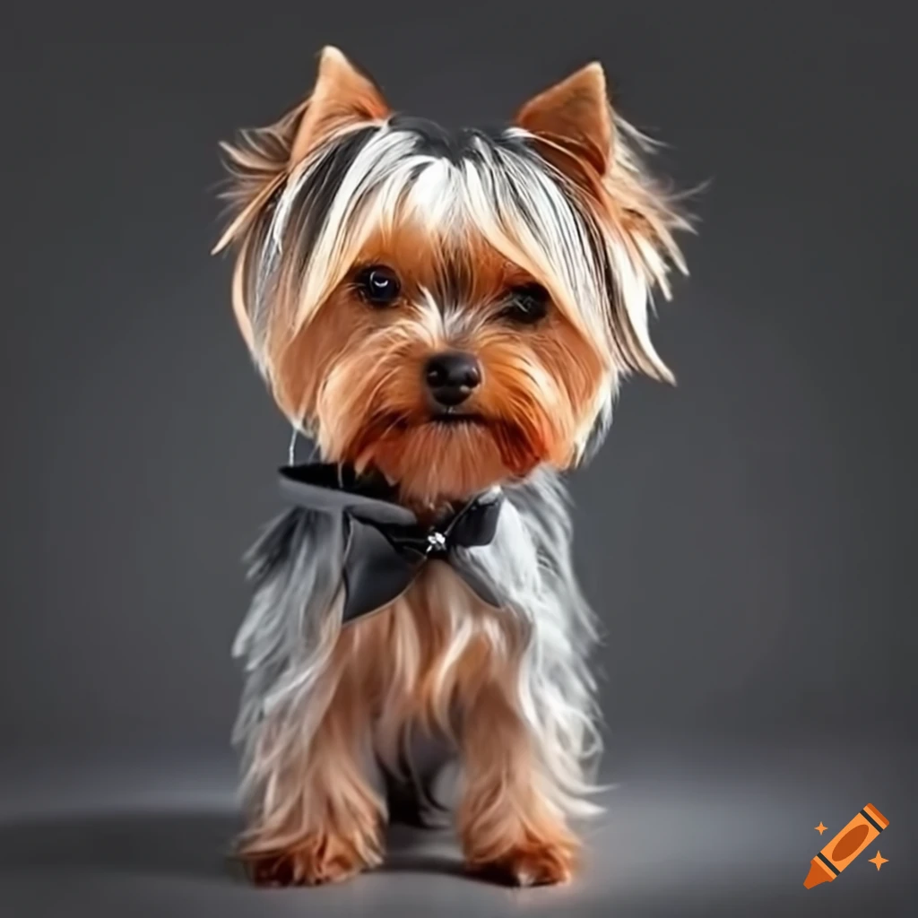 Cute Yorkie With Bow