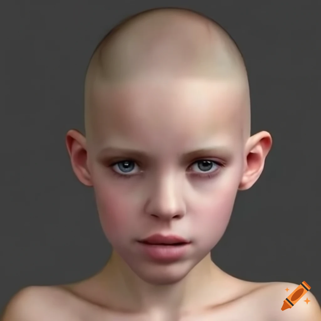 Girl with buzzcut
