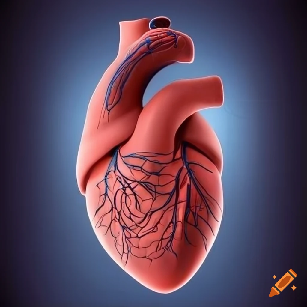 An anatomical illustration of a human heart on Craiyon An anatomical illustration of a human heart on Craiyon