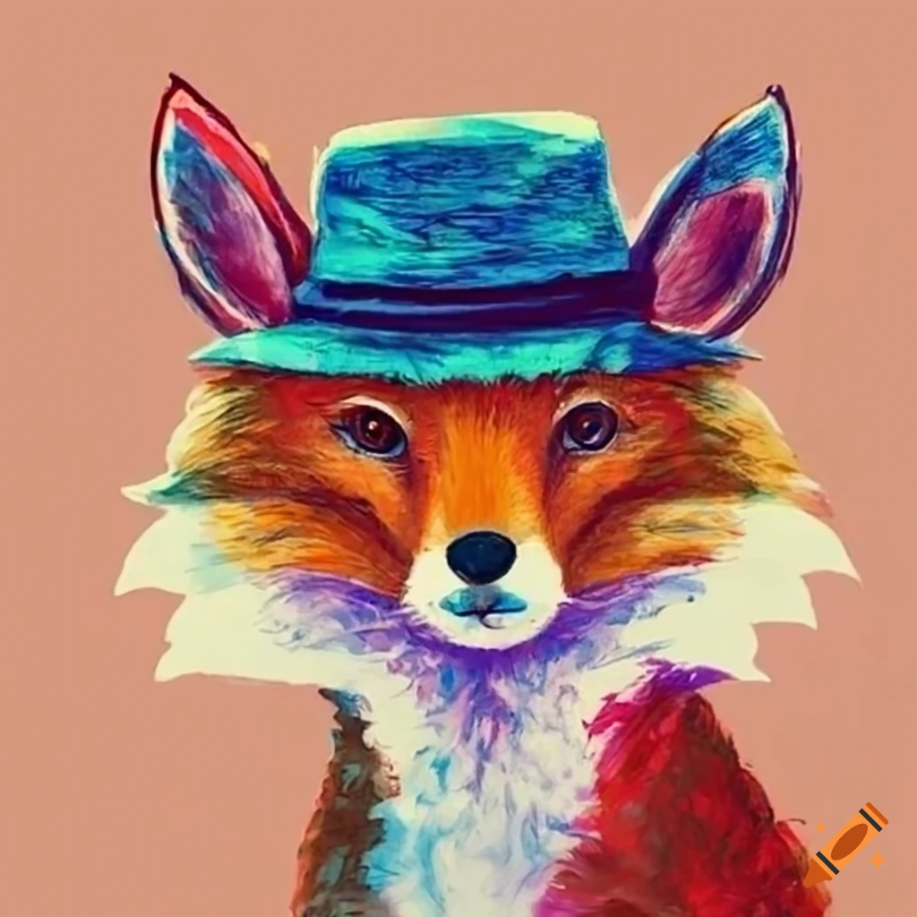 Fox using a hat on Craiyon