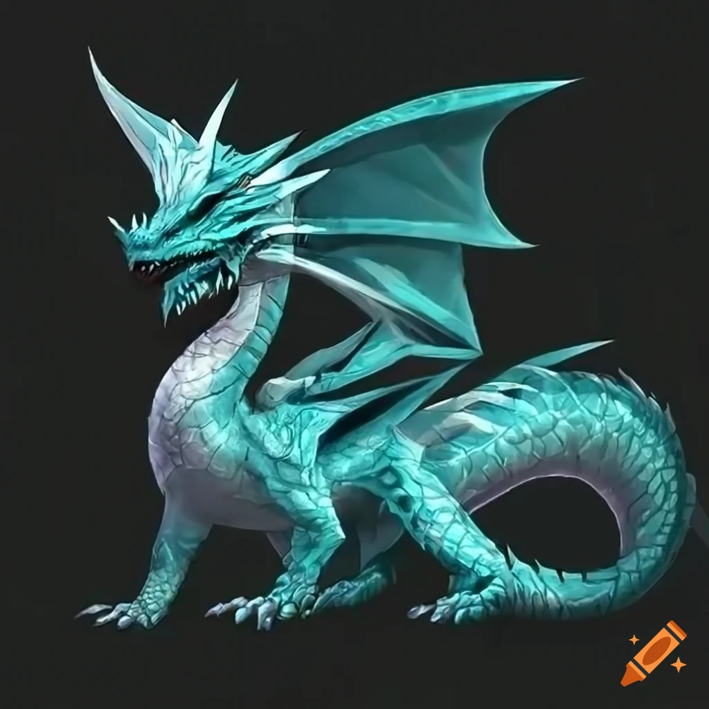 Dragon full length body, concept designs with side view on Craiyon
