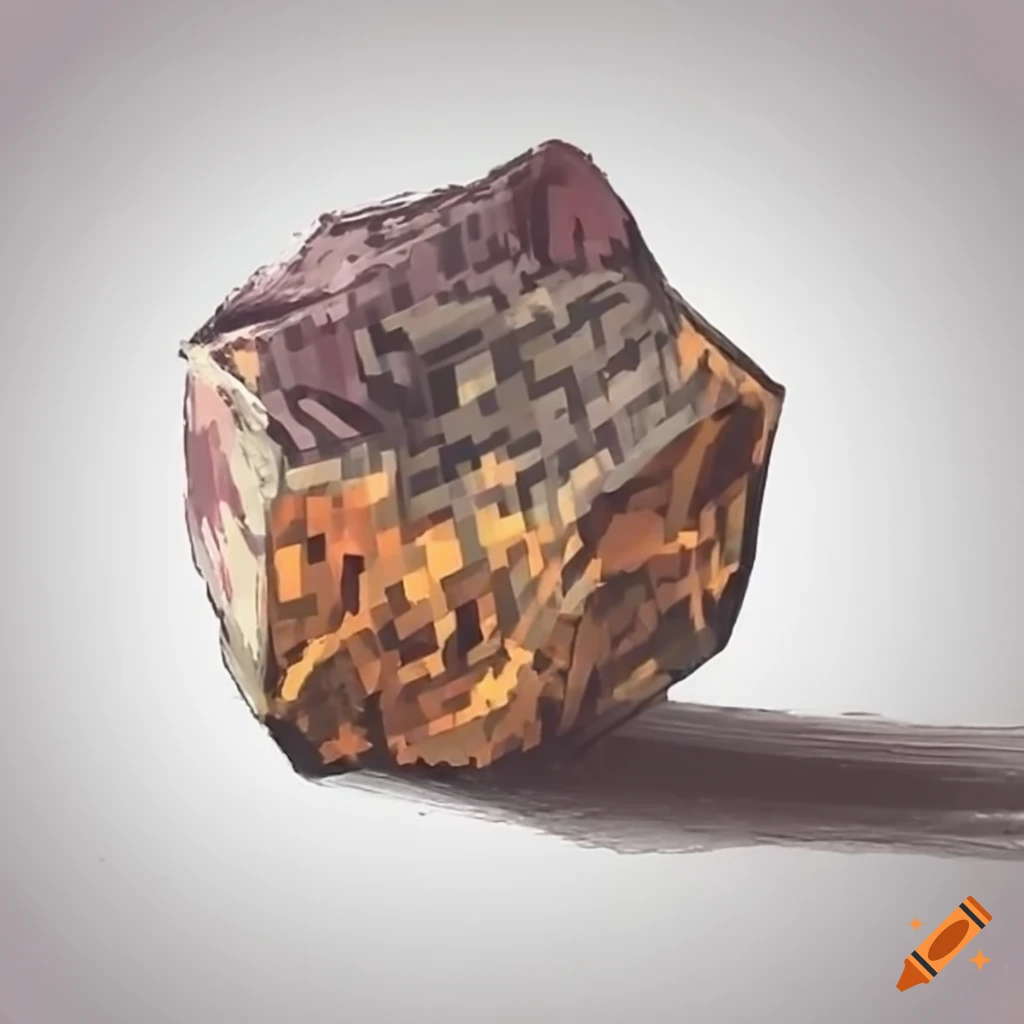 Raw ore blocks on Craiyon