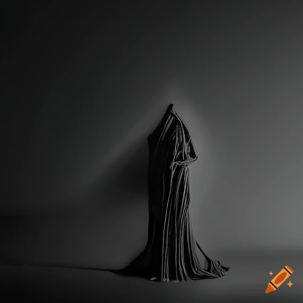 Shape of depresion, solitude figure, abstract structure, grayscale on ...
