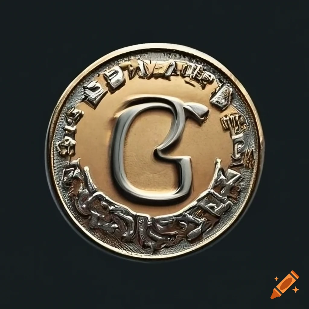 Gold and silver clad countrysim curency coin with the letters cs ...