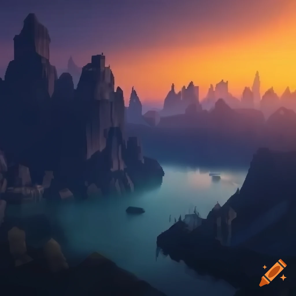 Kitpvp landscape on Craiyon