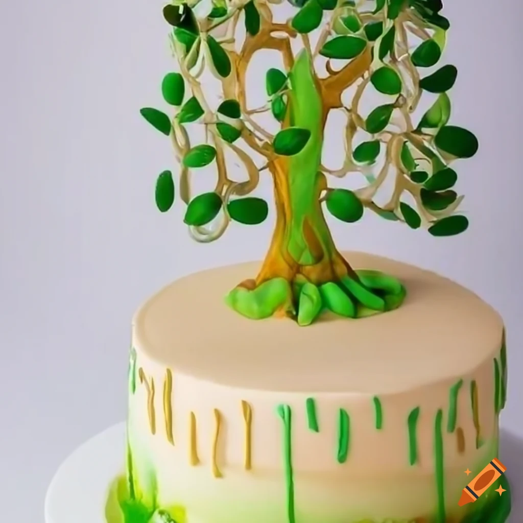 Olive tree birthday cake on Craiyon