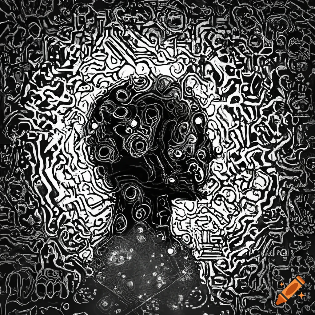 Graphical representation of machine learning algorithms and AI programming concepts on Craiyon