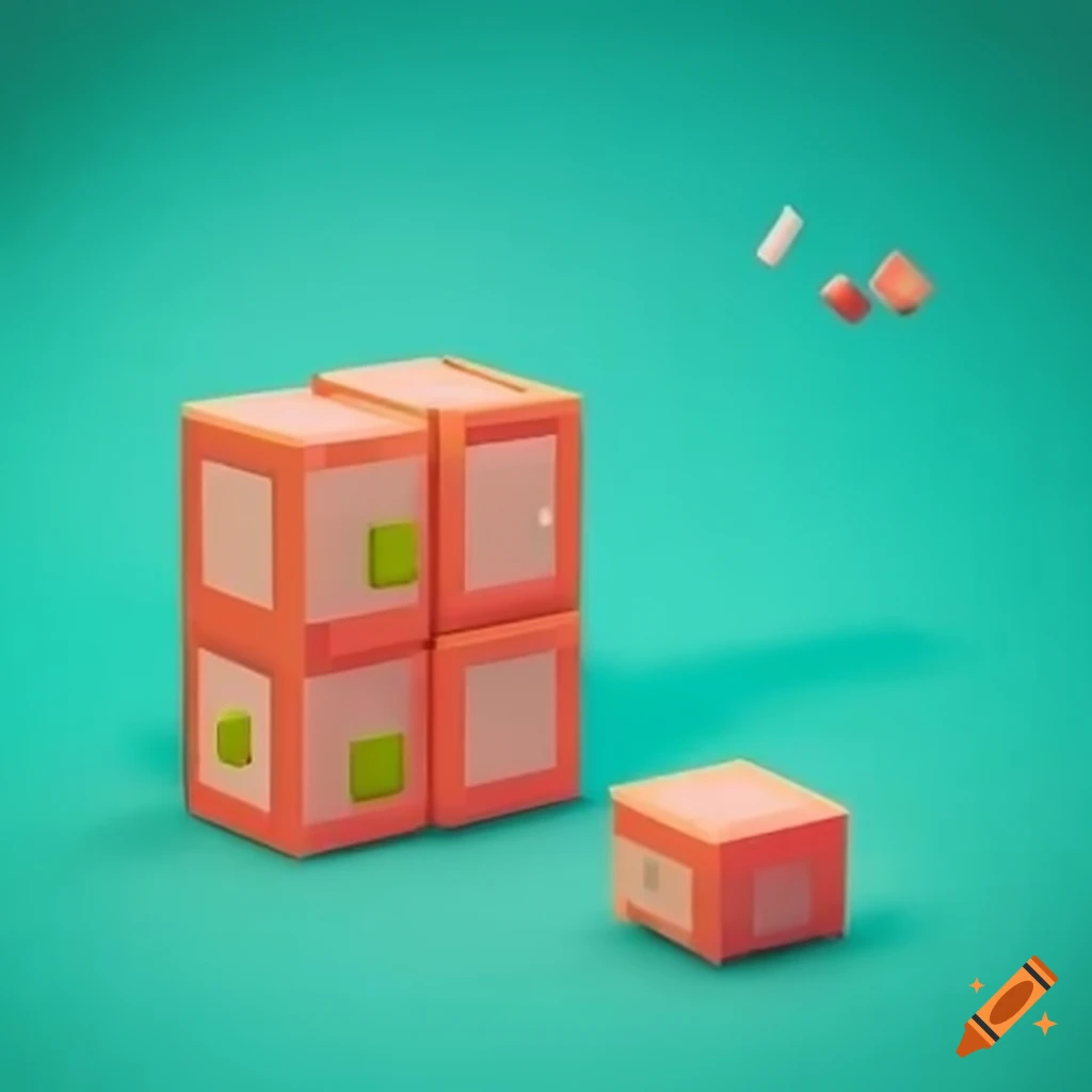 Lucky block obstacles on Craiyon