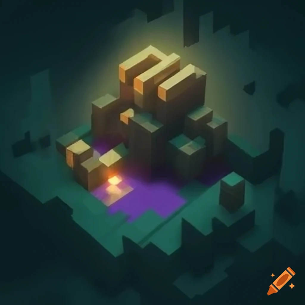 Fresh minecraft realm on Craiyon