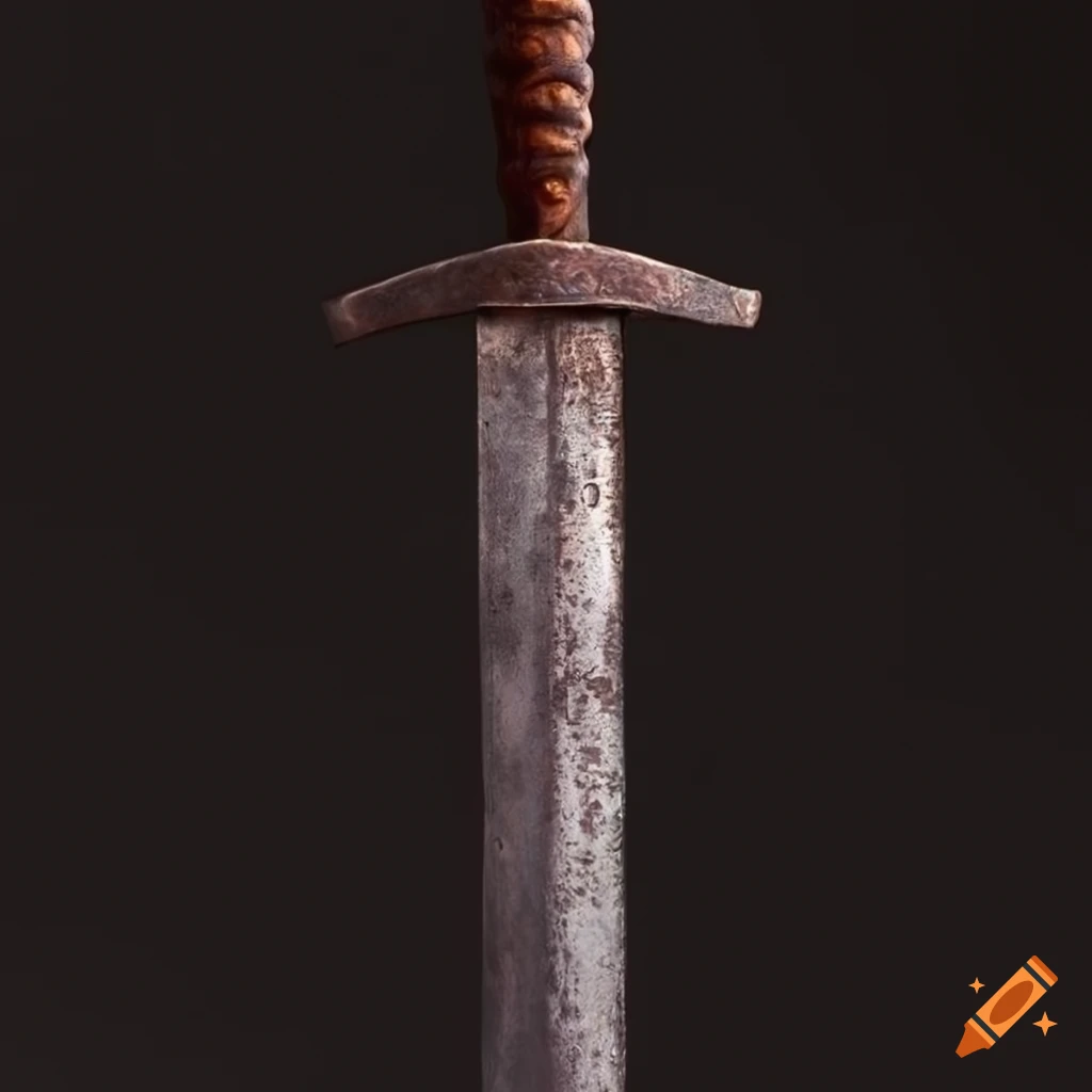 Rusted short sword on Craiyon