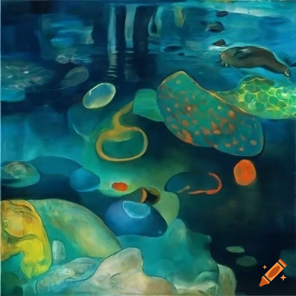 A mesmerizing underwater scene with reflective snake scales underwater ...