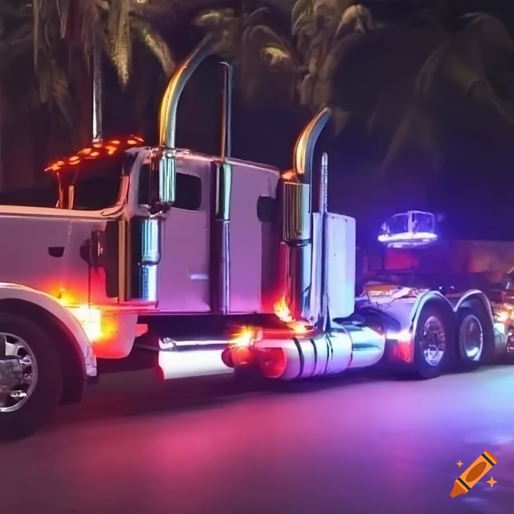 Peterbilt in philippines at night coconut lights