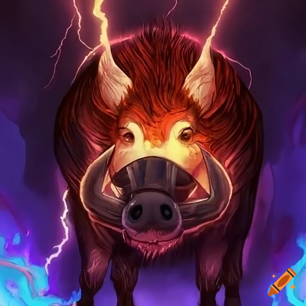 Lightning hog on Craiyon
