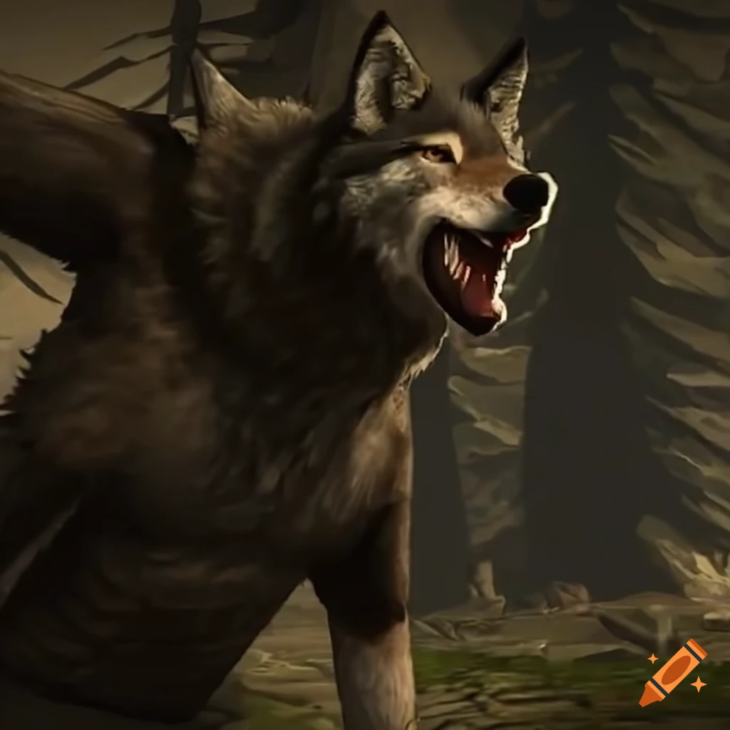 Wolf-related gameplay mechanics on Craiyon