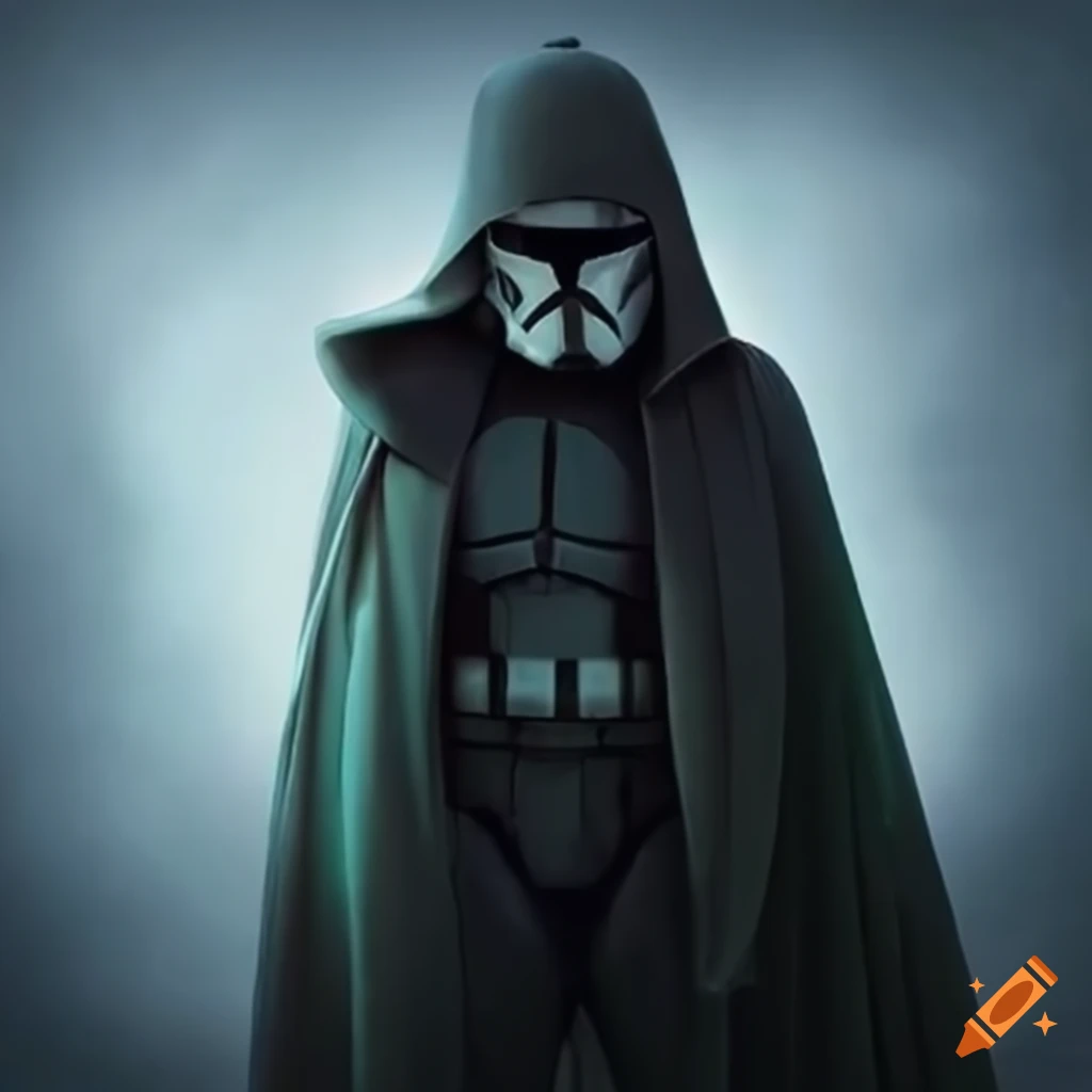 Starwars clone trooper with a irish flag as a cape on Craiyon