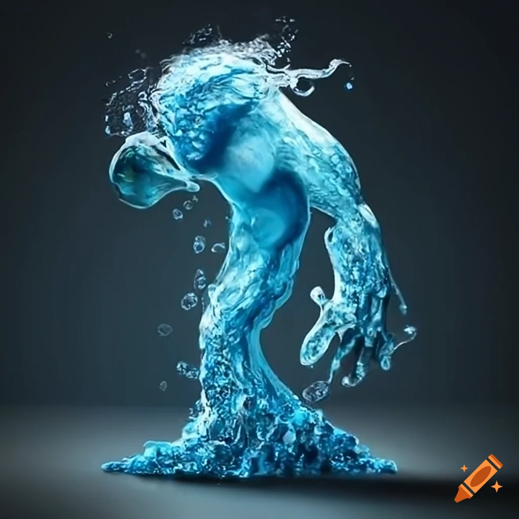 Small water elemental on Craiyon