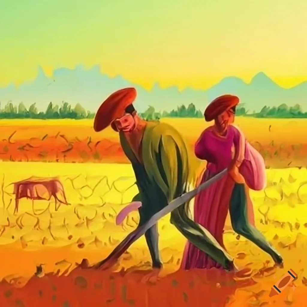 Indian Farmer Painting
