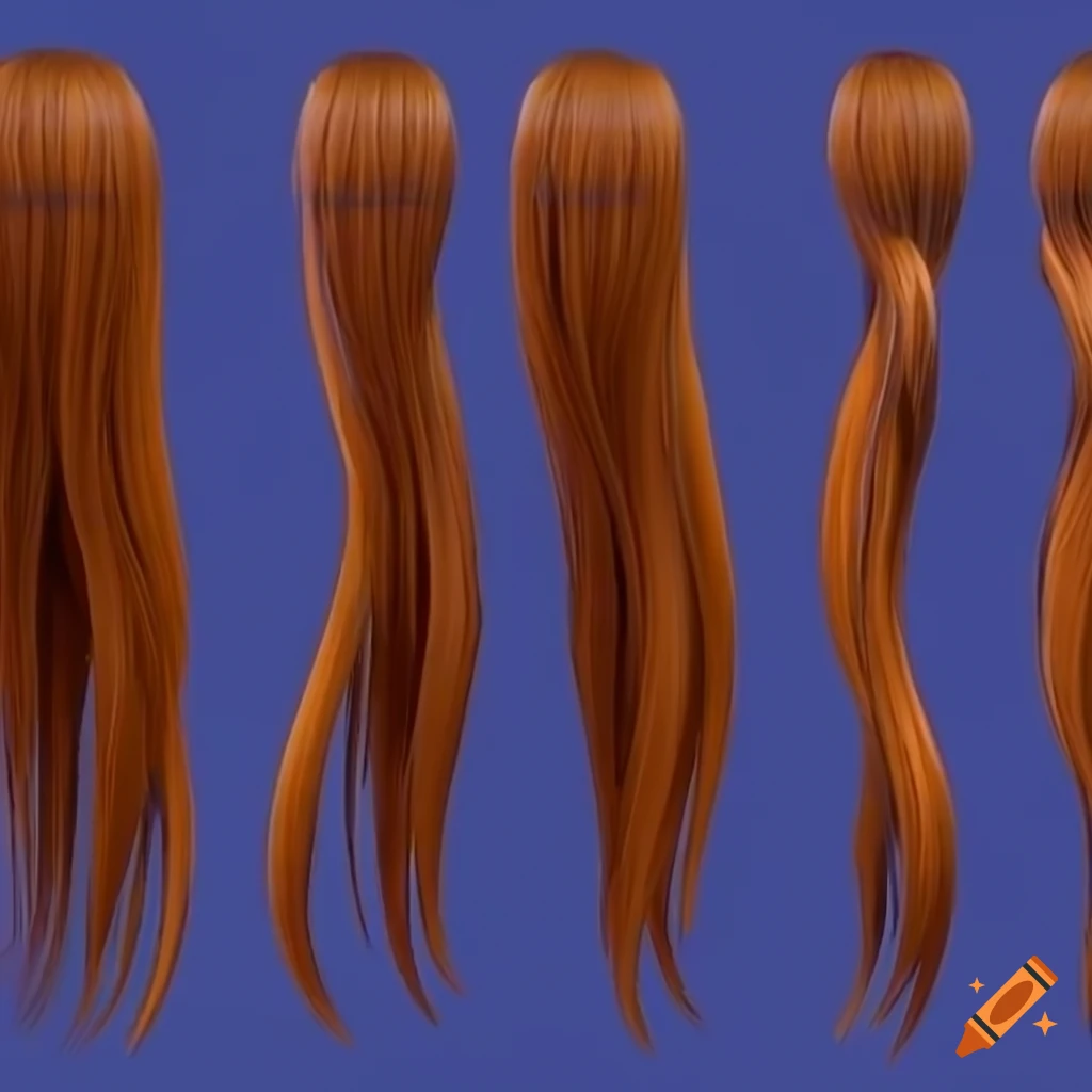 Stylized hair strands video game texture on Craiyon