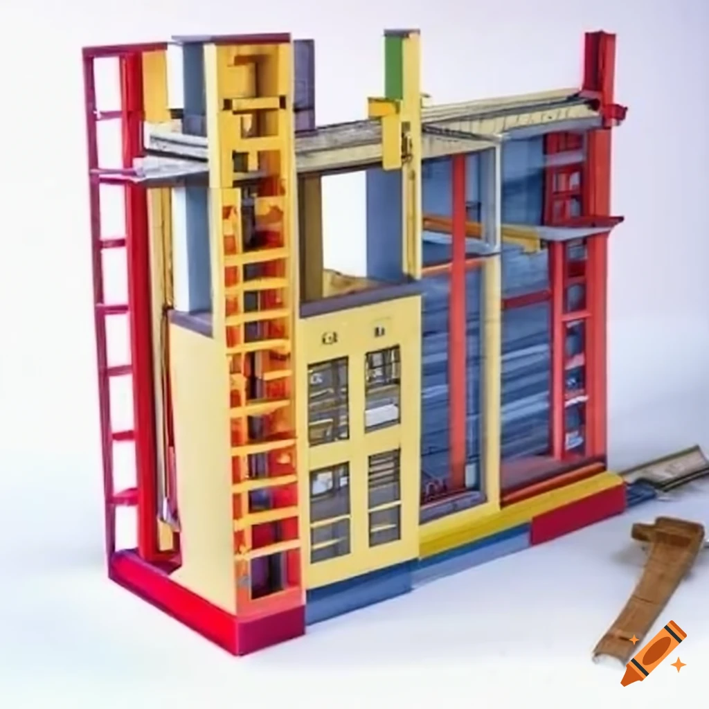 Contraption building on Craiyon