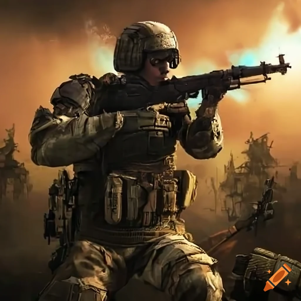 Action-packed combat scenarios on Craiyon