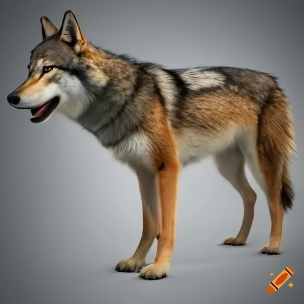 Virtual wolf companions on Craiyon