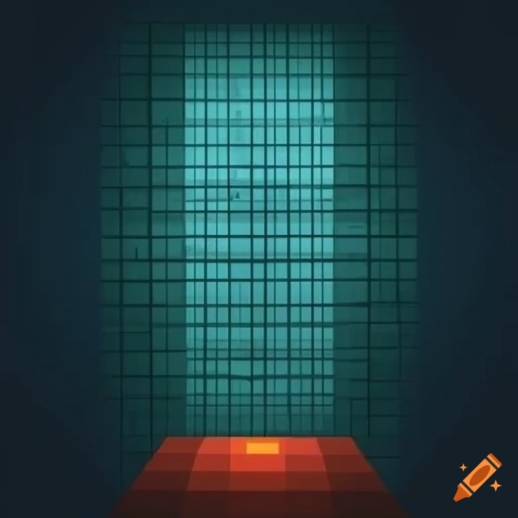 Minecraft grid system on Craiyon