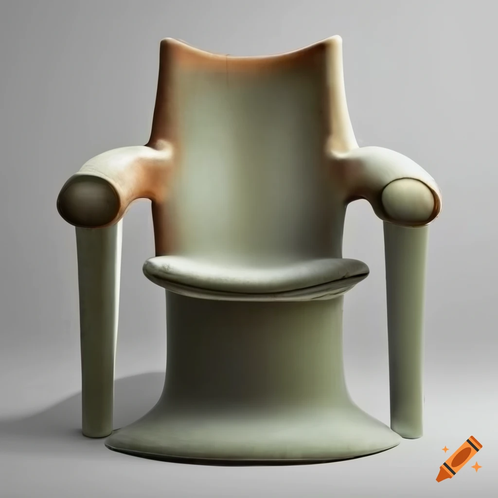 Old period postmodern error chair made of unusual material that has ...