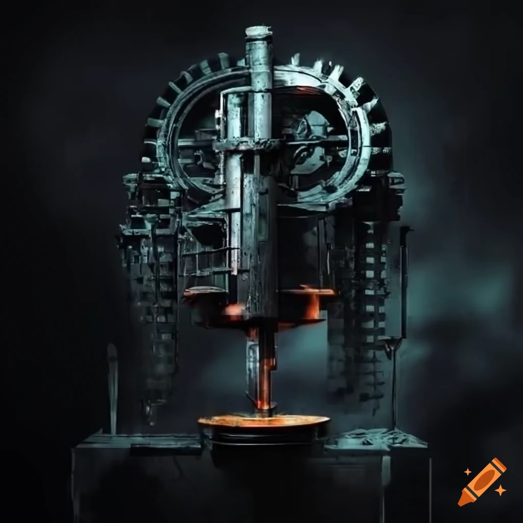 Abstract industrial dark machine on Craiyon