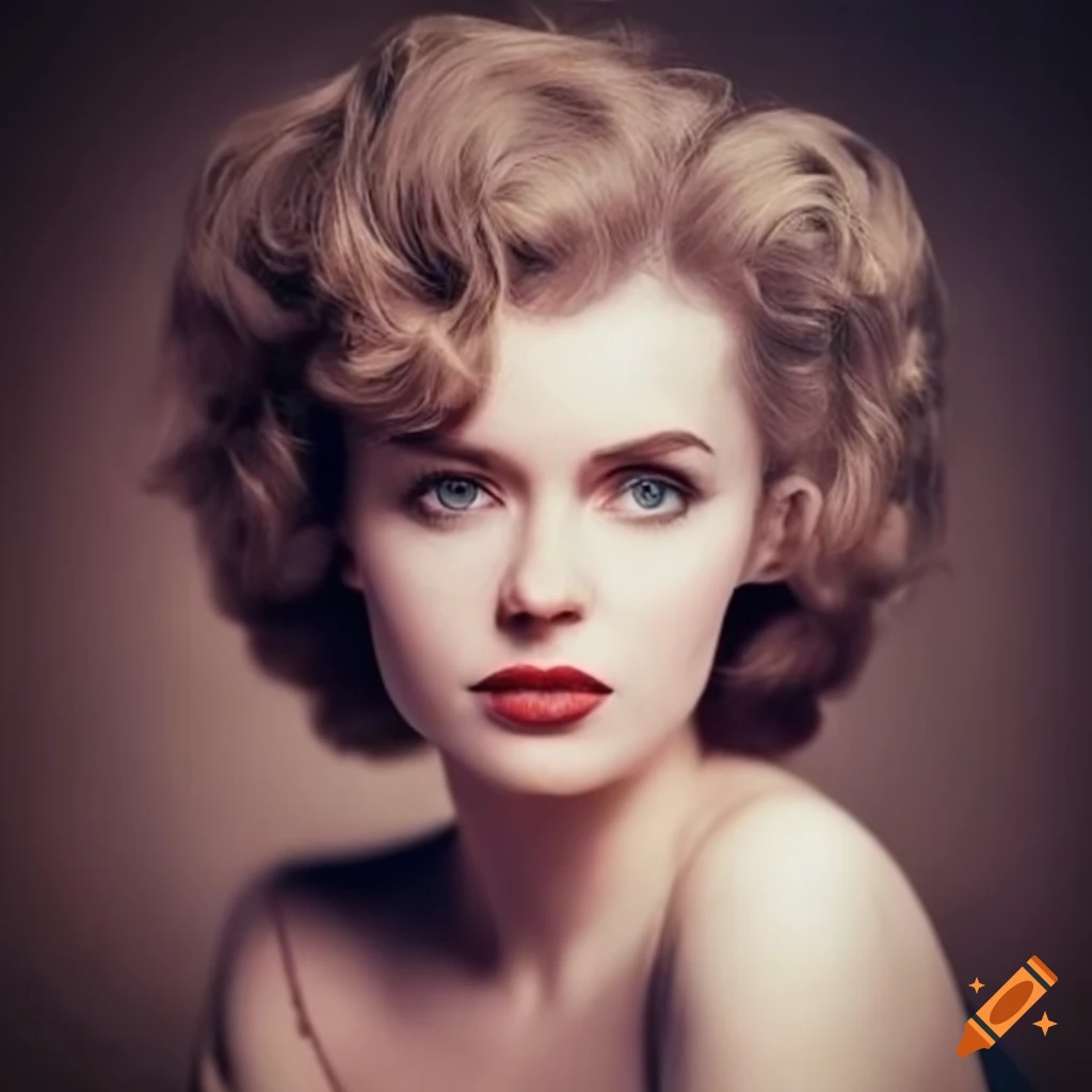 30's retro photo portrait serious adult woman