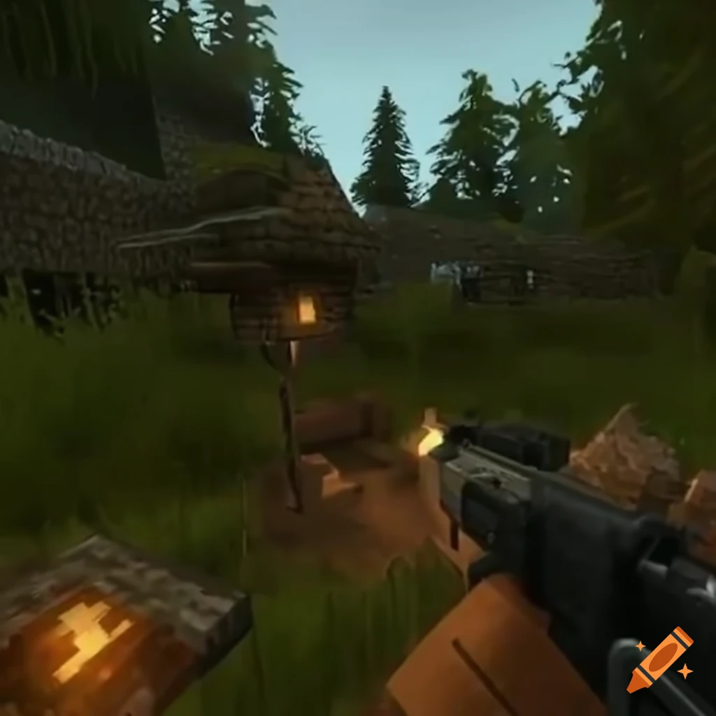 Survival gameplay mechanics on Craiyon