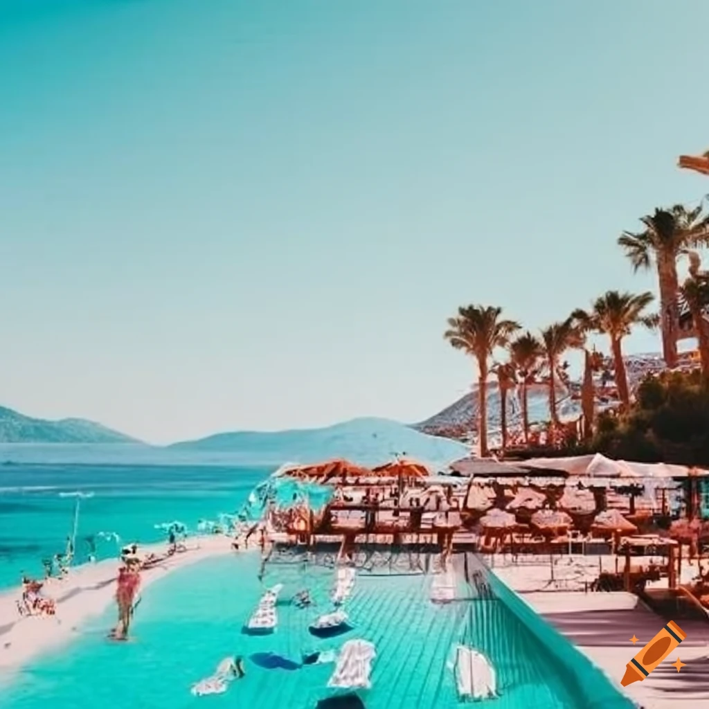 Nikki beach beach club in montenegro on Craiyon