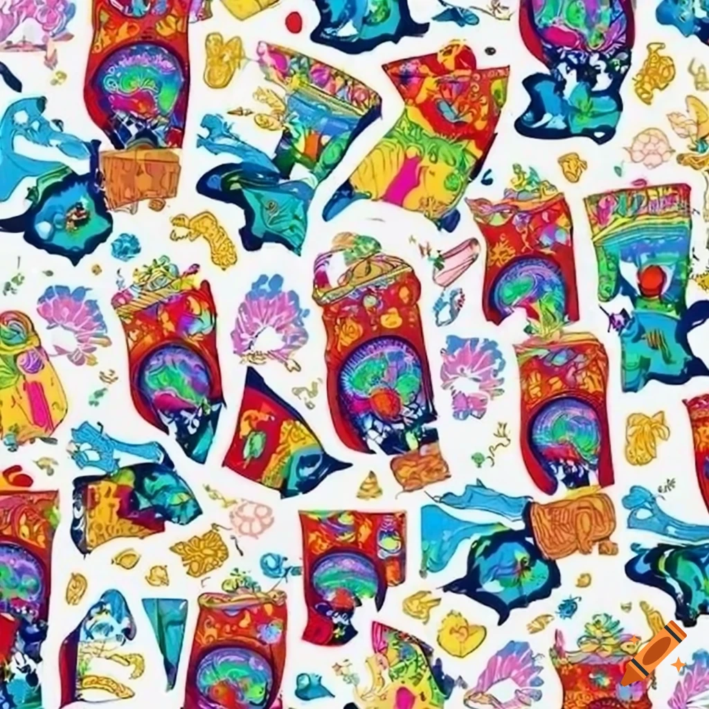 Colorful pattern design stickers