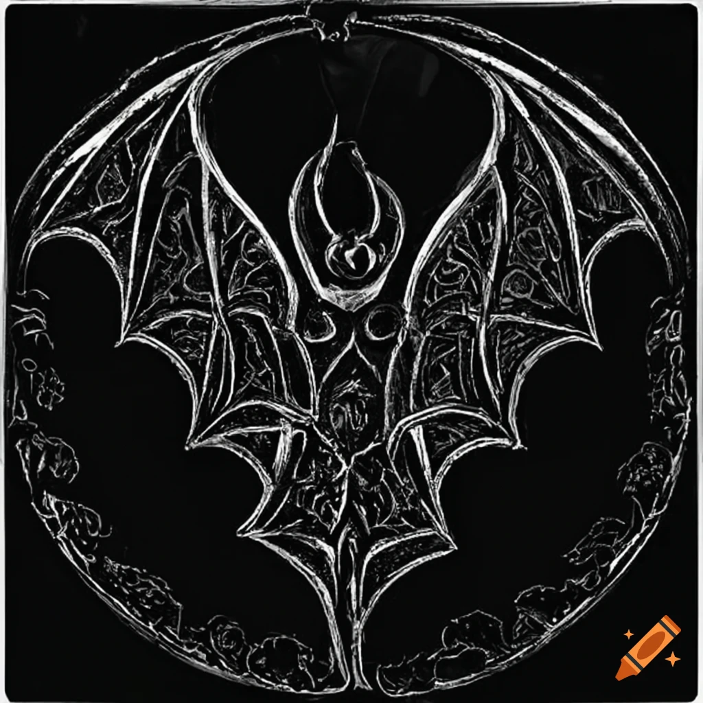 Gothic bat symbol on Craiyon