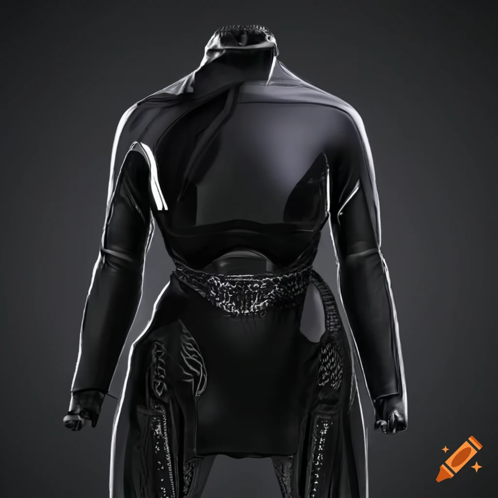 A futuristic unisex clothing design in 3d