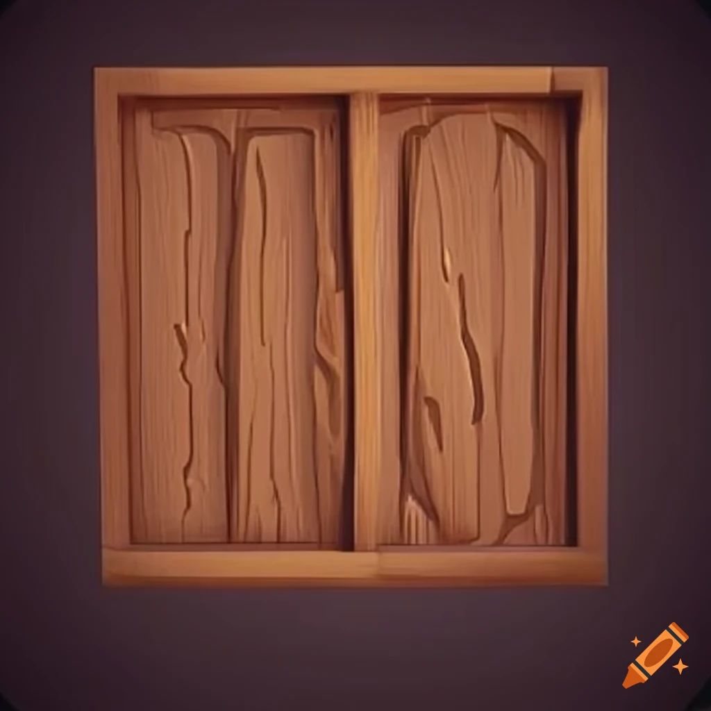 Stylized wood panel ui game
