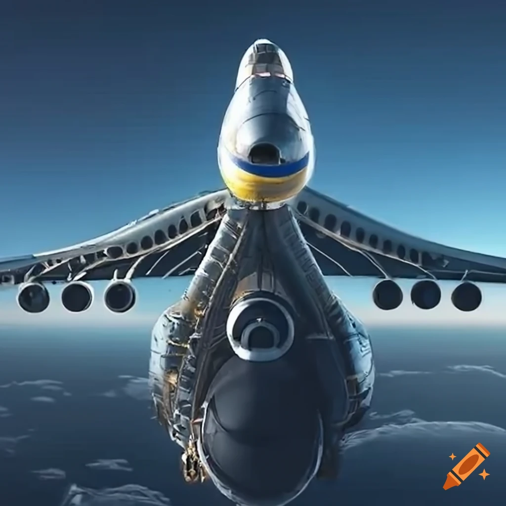 Spaceship that looks like the Antonov An-225 but with thrusters instead ...