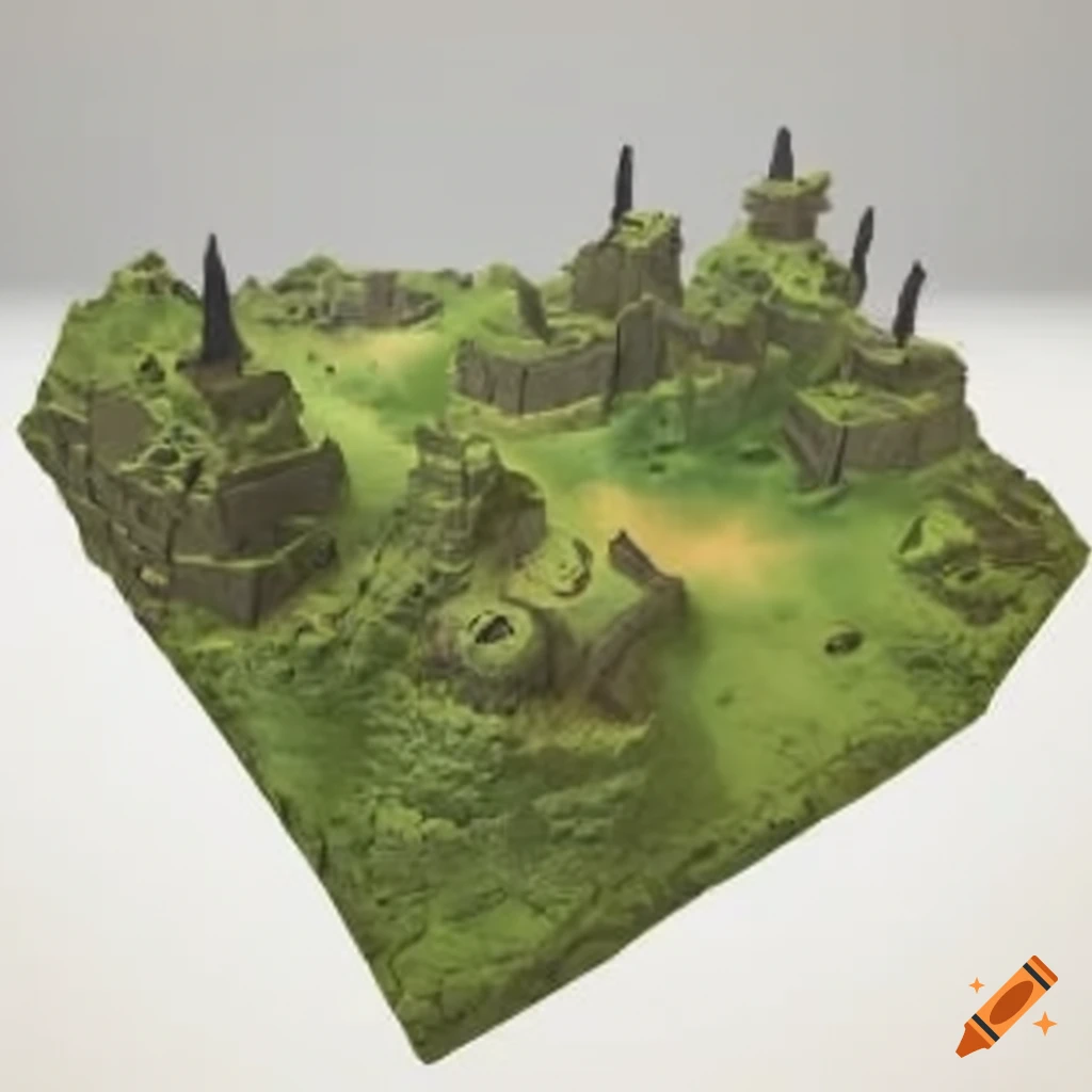 Custom terrain world on Craiyon