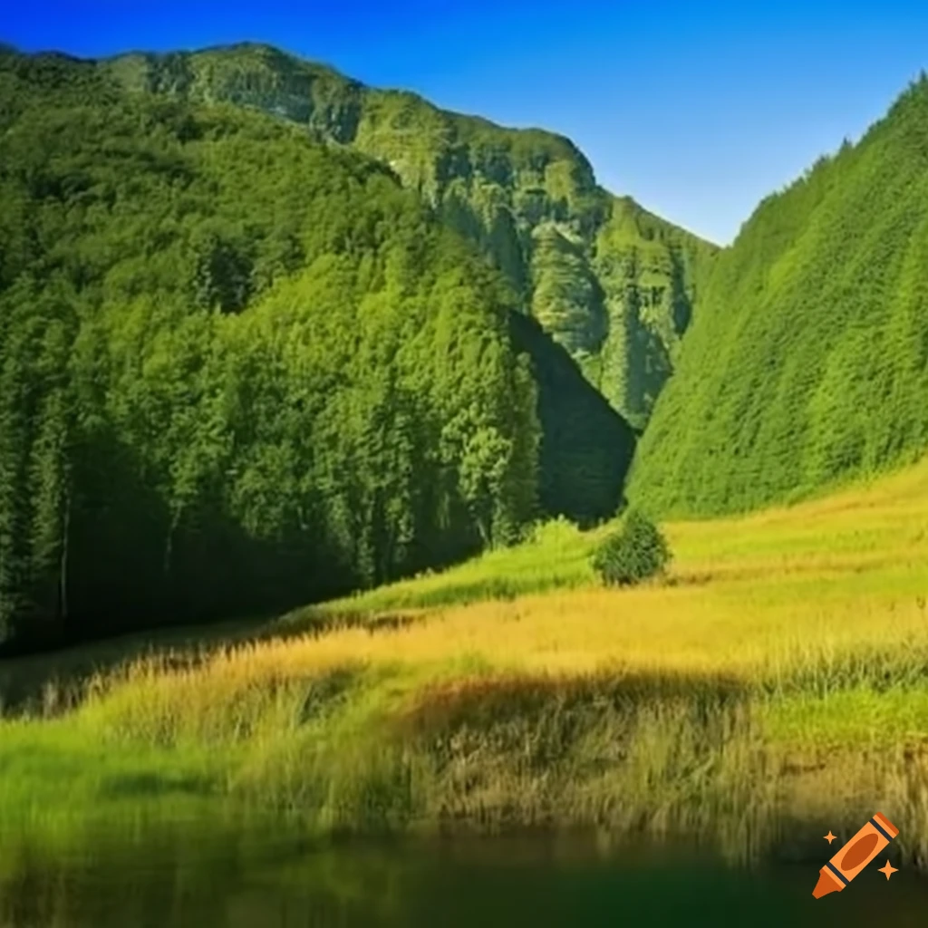 Sprawling natural landscapes on Craiyon