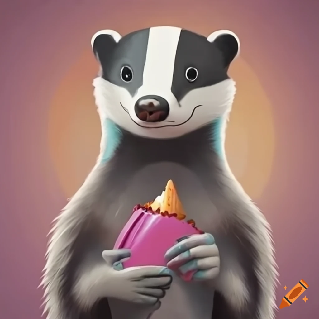 Badger and friends birthday party celebration on Craiyon