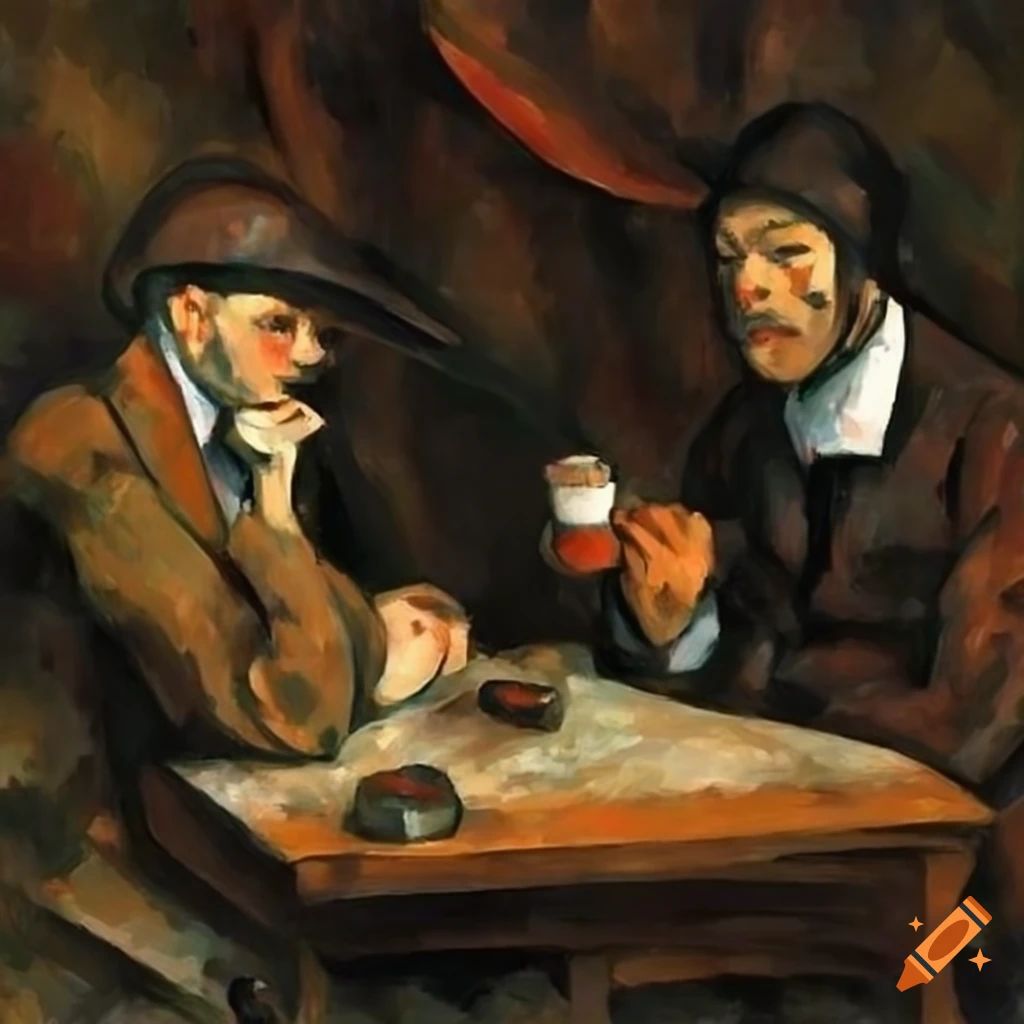 Street gambling by cezanne on Craiyon