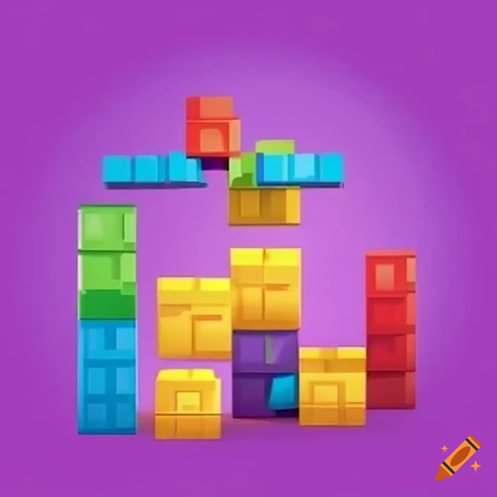 Exciting block-building adventure on Craiyon