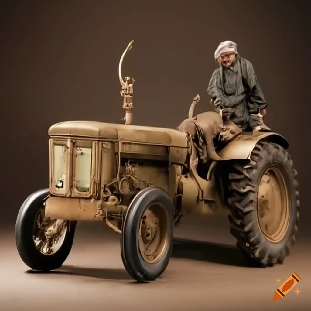A gaint realistic tractor on Craiyon