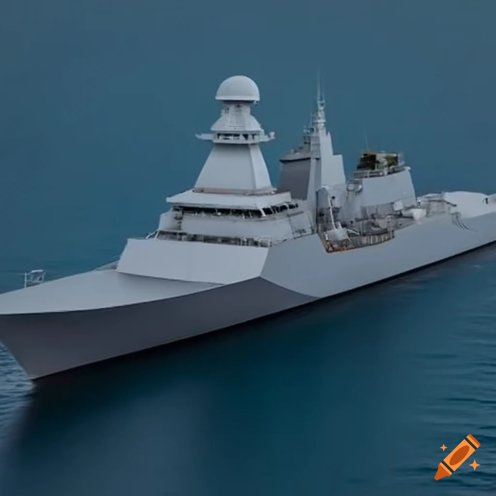 Modern naval warship