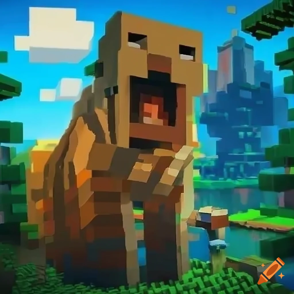 Customized minecraft pc on Craiyon