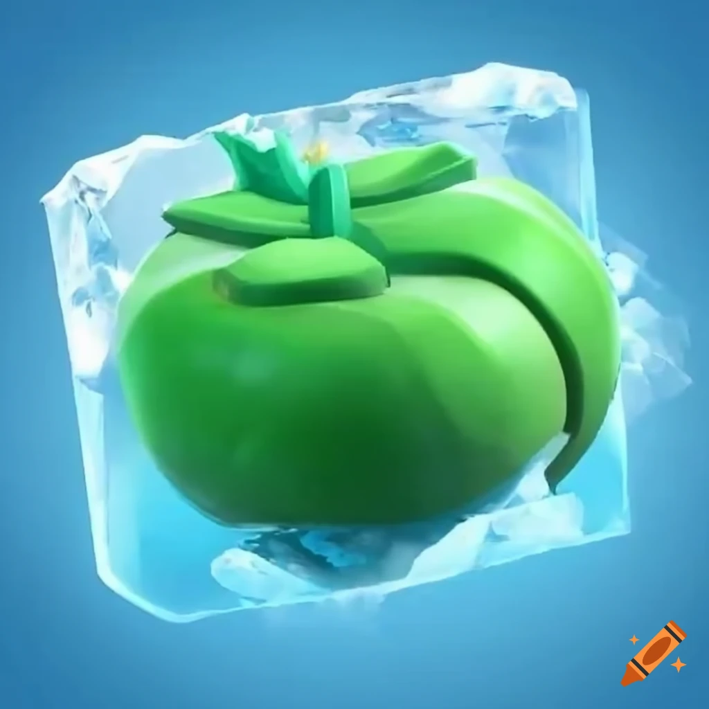 Clash royale mobile game magic frozen vegetable deep inside ice on Craiyon
