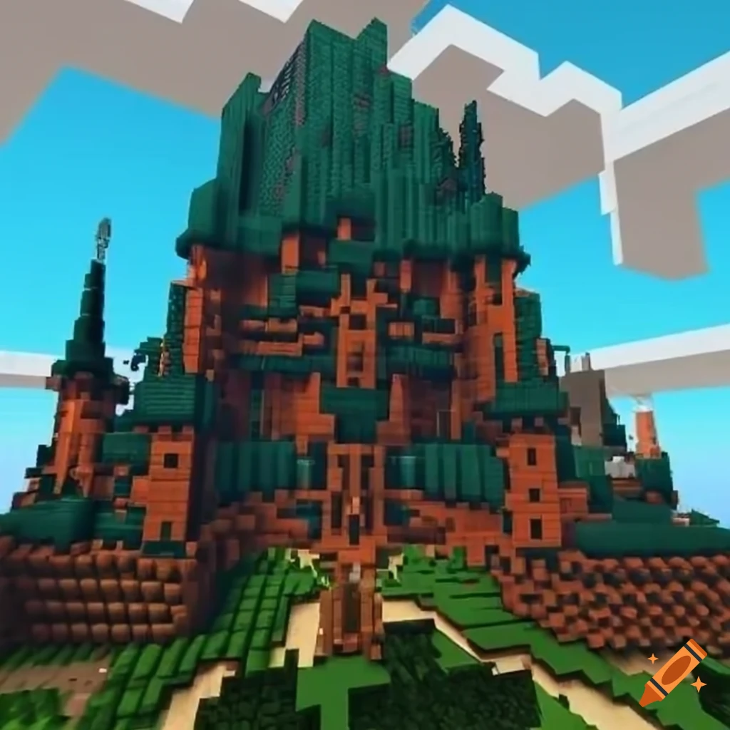 Minecraft server giant on Craiyon