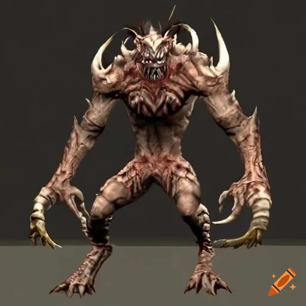 Very ferocious highly detailed tribal creature from Unreal Tournament 3 ...