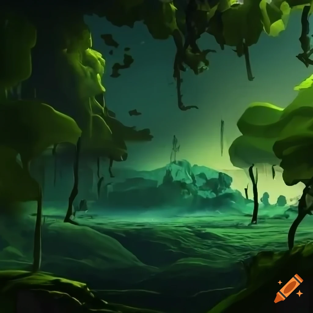 Vanilla server landscape on Craiyon