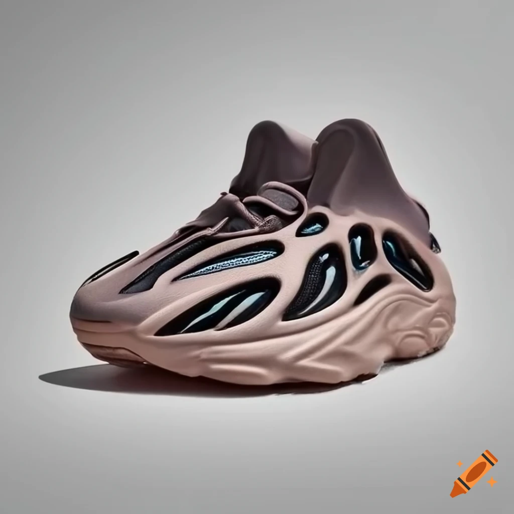 Side view. Futuristic crab shell foam yeezy 700v3 collaboration with ...