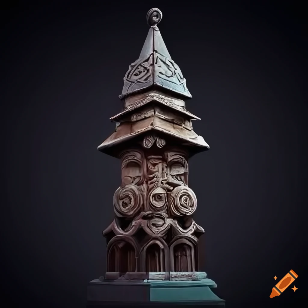 ‘Architectural Stave carving’-Style, hd Zelda game, 〽️ sculpture ...